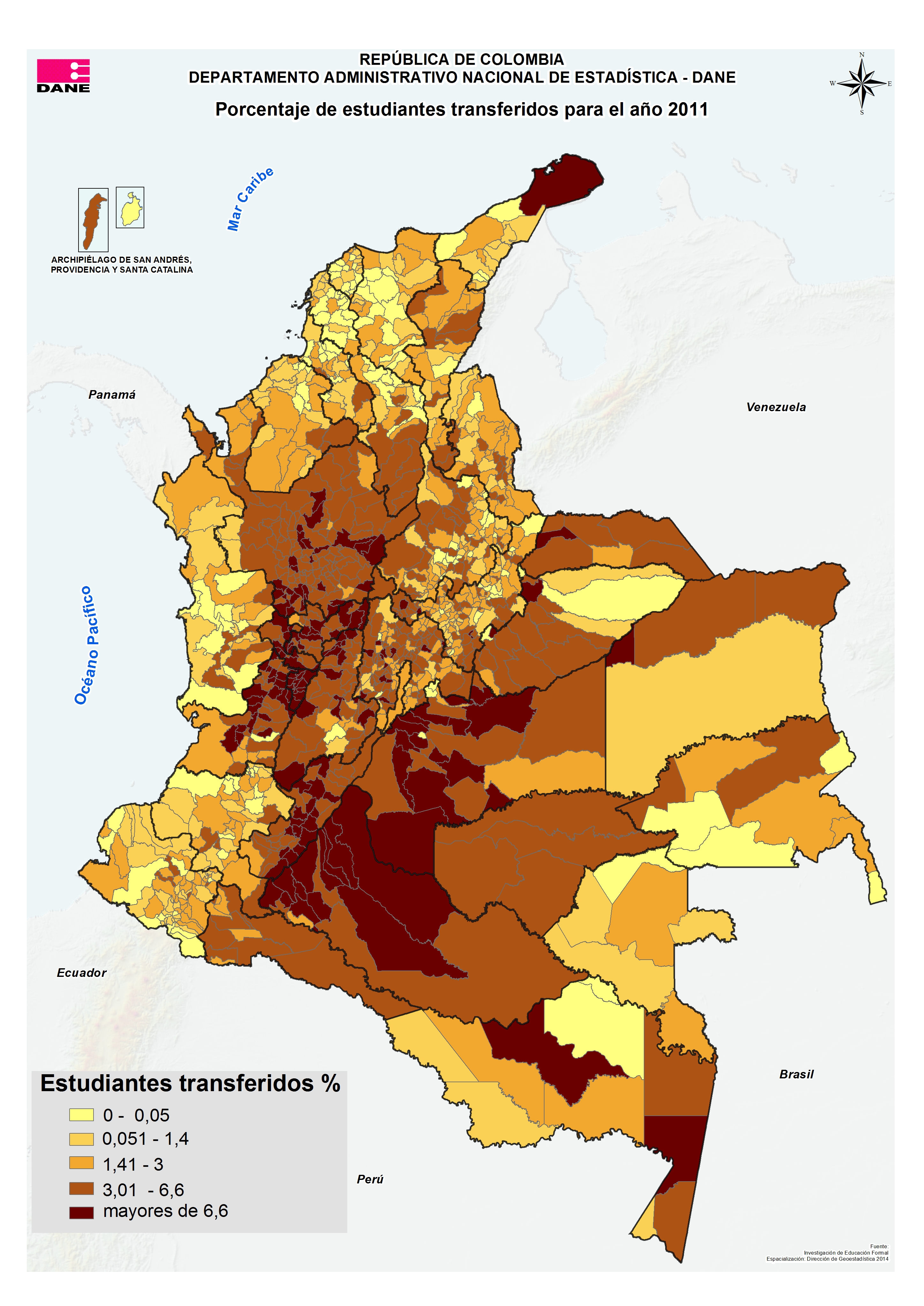 DANE - Mapas - Educación 2005 - 2013